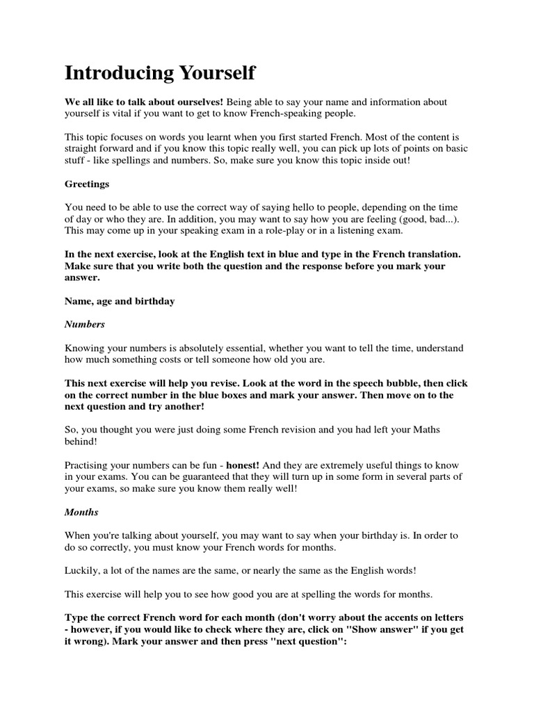 French Notes | French Language