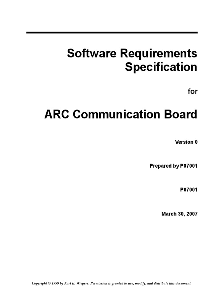 Software Functional Specification Document | PDF | Specification ...