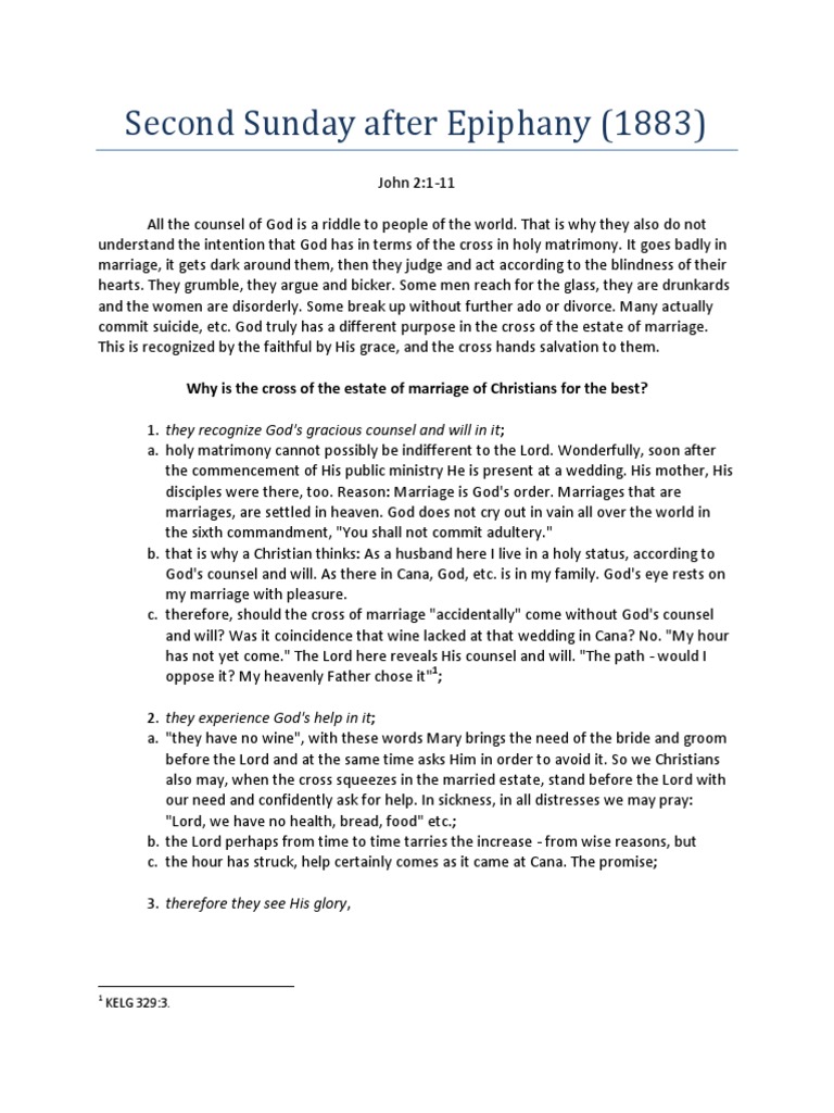 Epiphany 2 (1883) | PDF | Christian Views On Marriage | Marriage