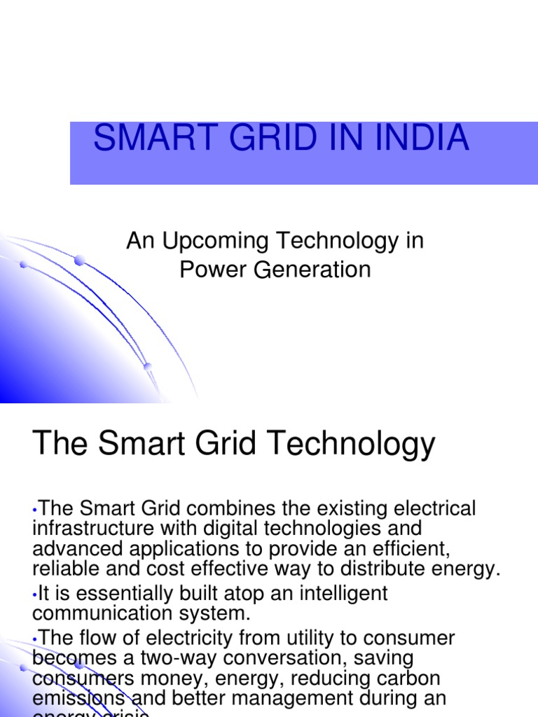 Smart Grid in India.ppt | Smart Grid | Electrical Grid