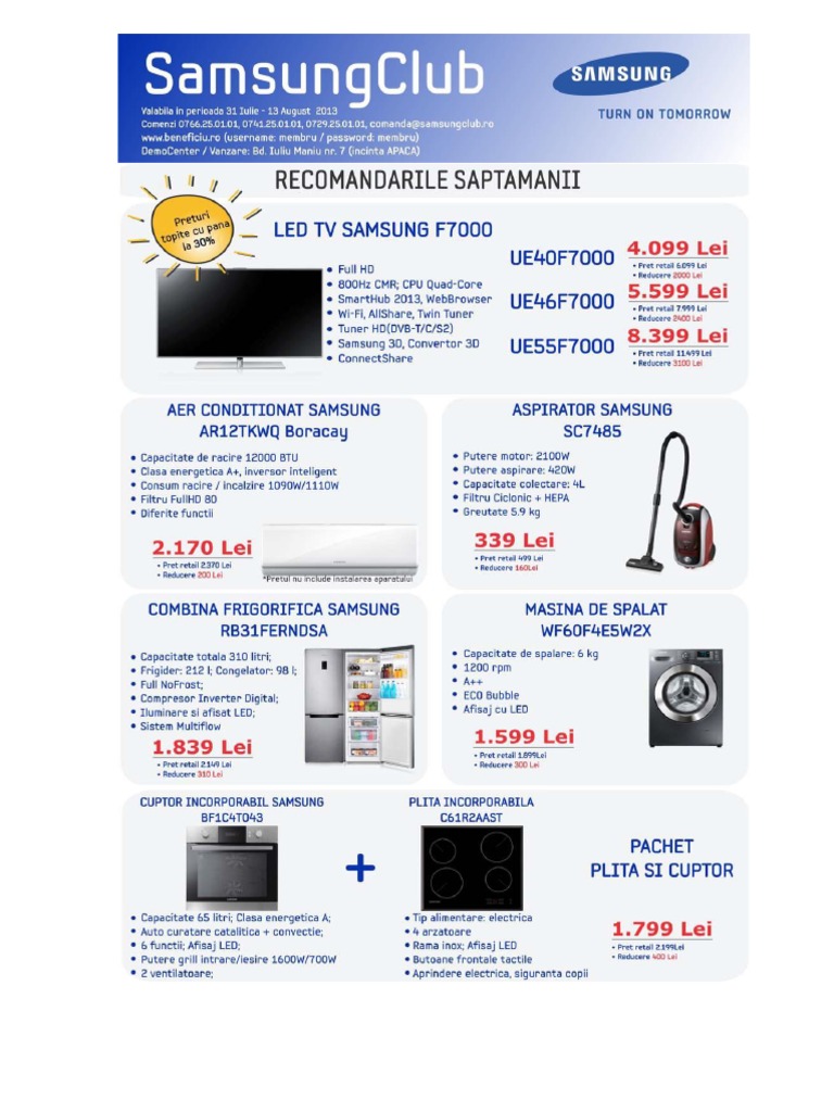 Samsung TV Price List and Links | PDF
