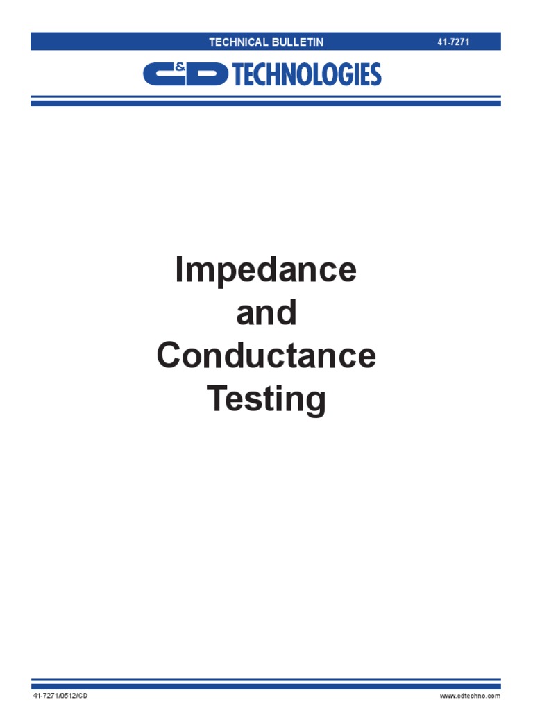 Impedance and Conductance Testing | PDF | Electrical Impedance ...
