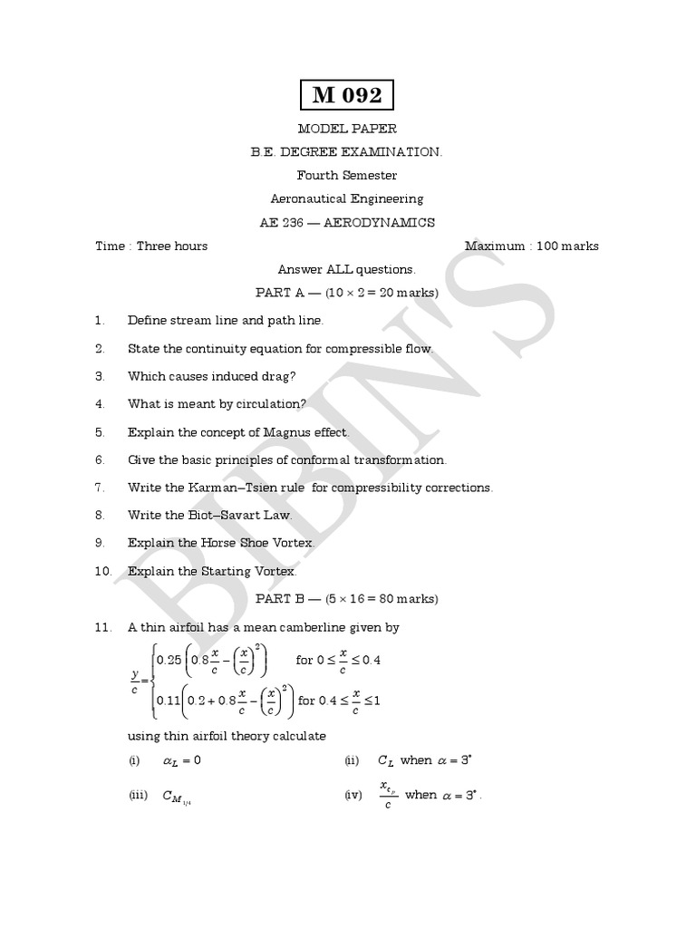 Aerodynamics 1 | PDF | Science & Mathematics