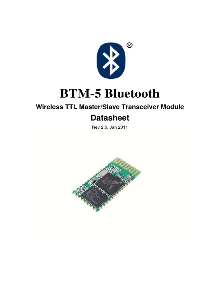 Bluetooth Module Btm5 Datasheet | Personal Digital Assistant | Bluetooth