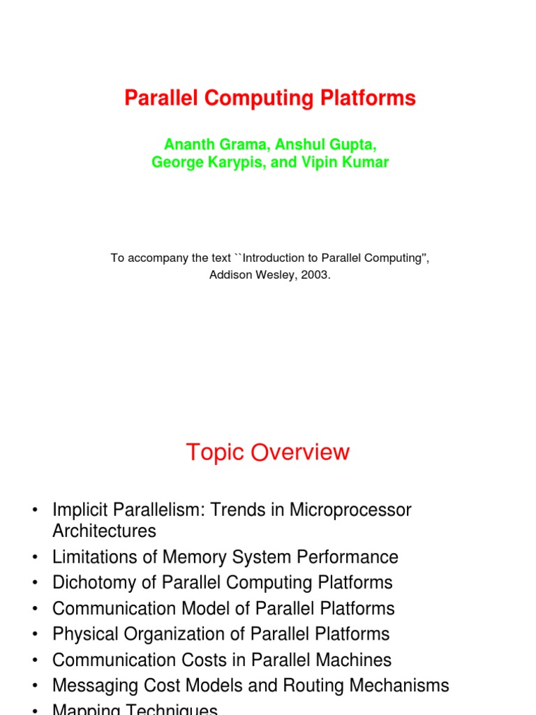 Parallel Processing Pdf Parallel Computing Routing