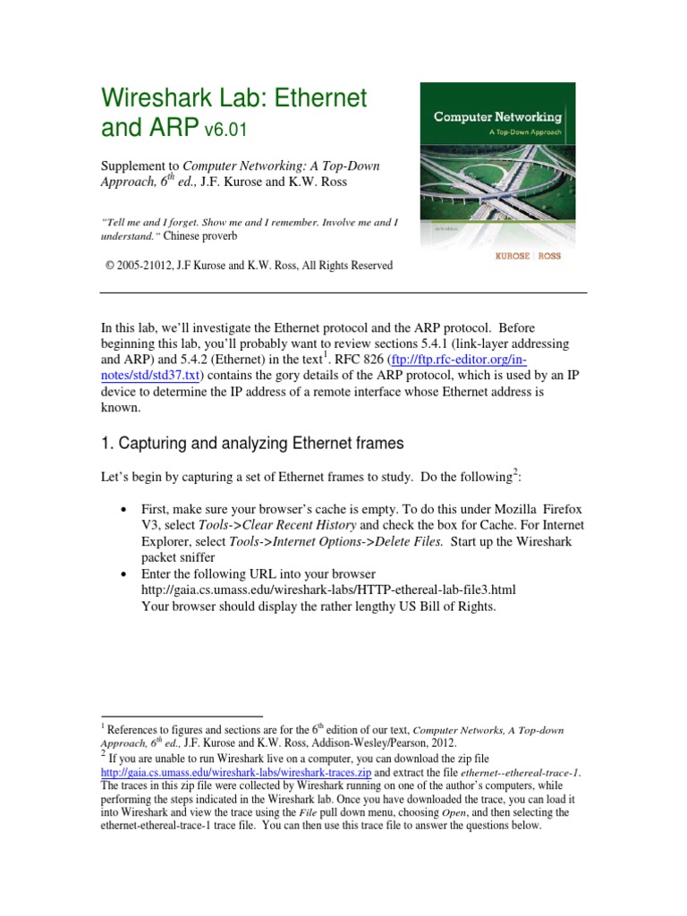5 Wireshark Ethernet ARP v6.01 | PDF | Network Packet | Digital Technology