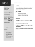 TCS Resume Format for Freshers | PDF | Computing And Information ...