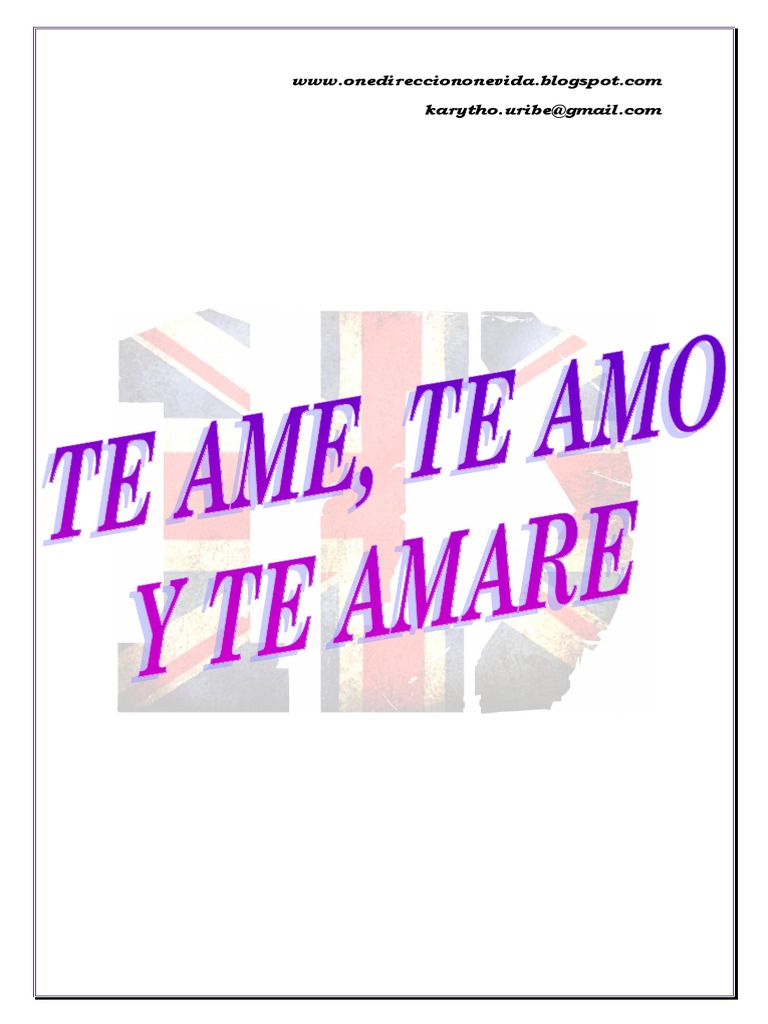 Te Ame, Te Amo Y Te Amare | PDF | Amor | Ocio