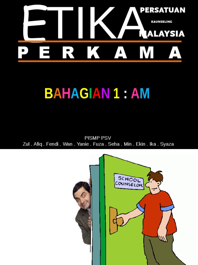 Etika Kaunselor PERKAMA Malaysia | PDF
