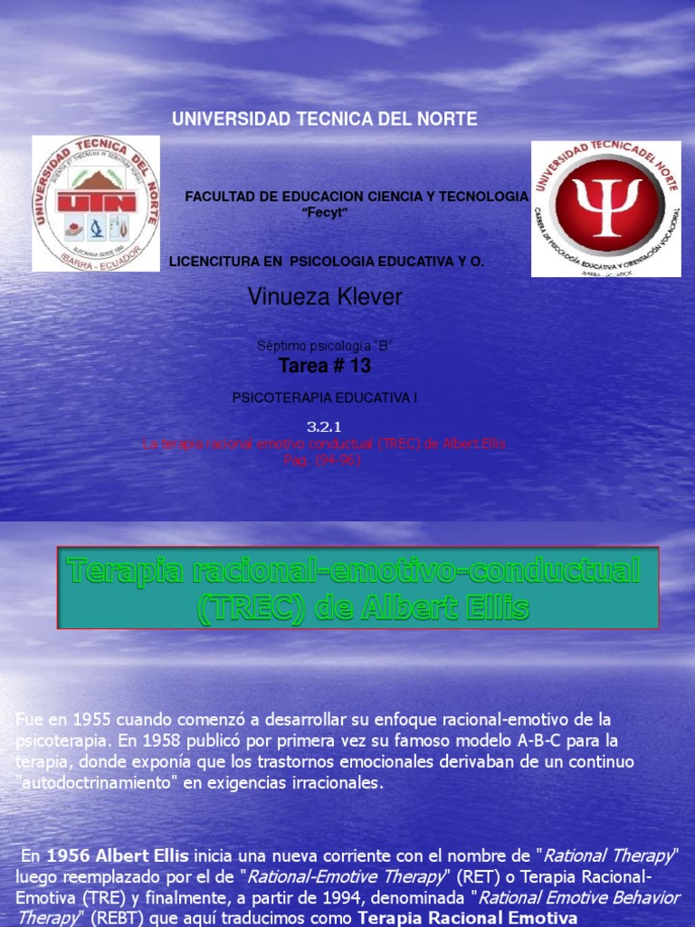 TREC - Albert Ellis | PDF | Terapia racional de comportamiento emotivo ...