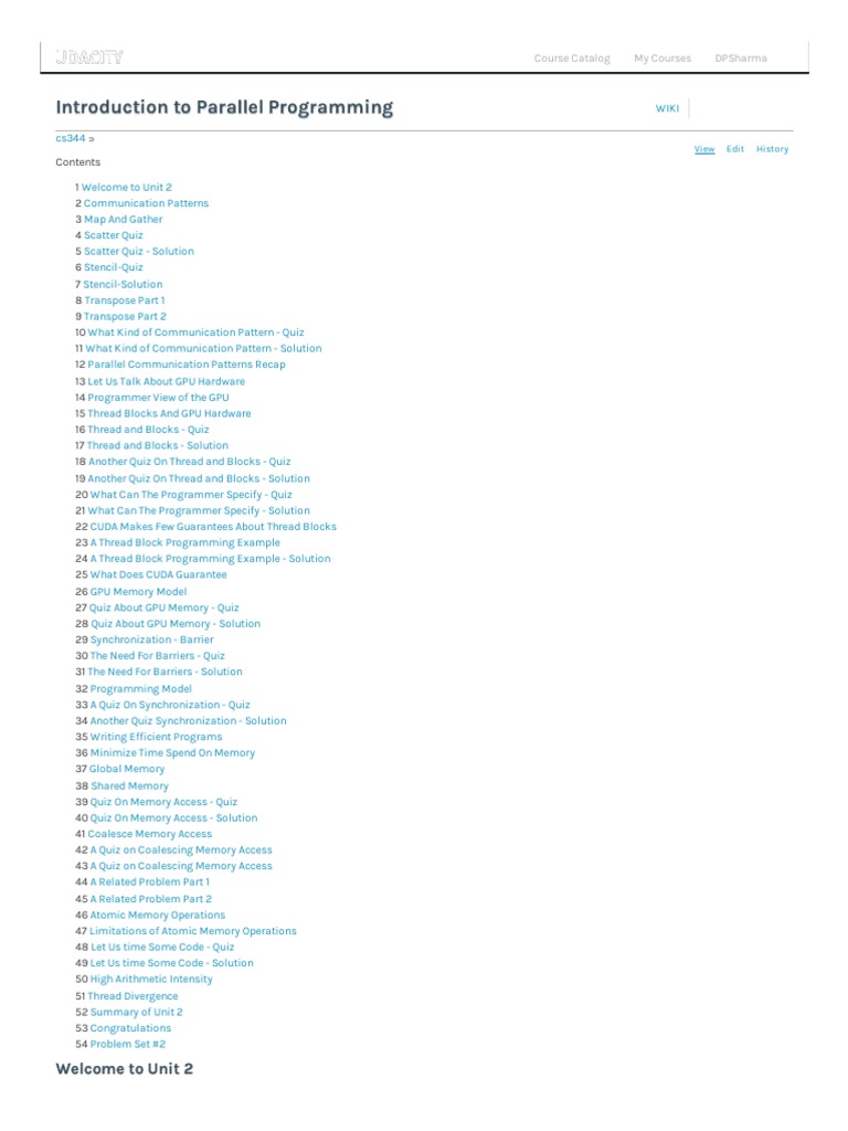 Cs344 - Lesson 2 - GPU Hardware and Parallel Communication Patterns - Udacity | PDF | Thread ...
