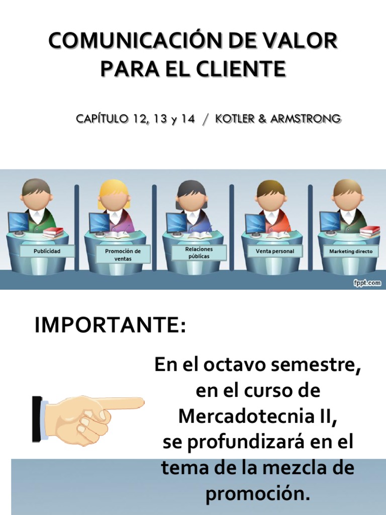 Cap. 12-13-14. Comunicación de Valor para El Cliente PDF | PDF ...