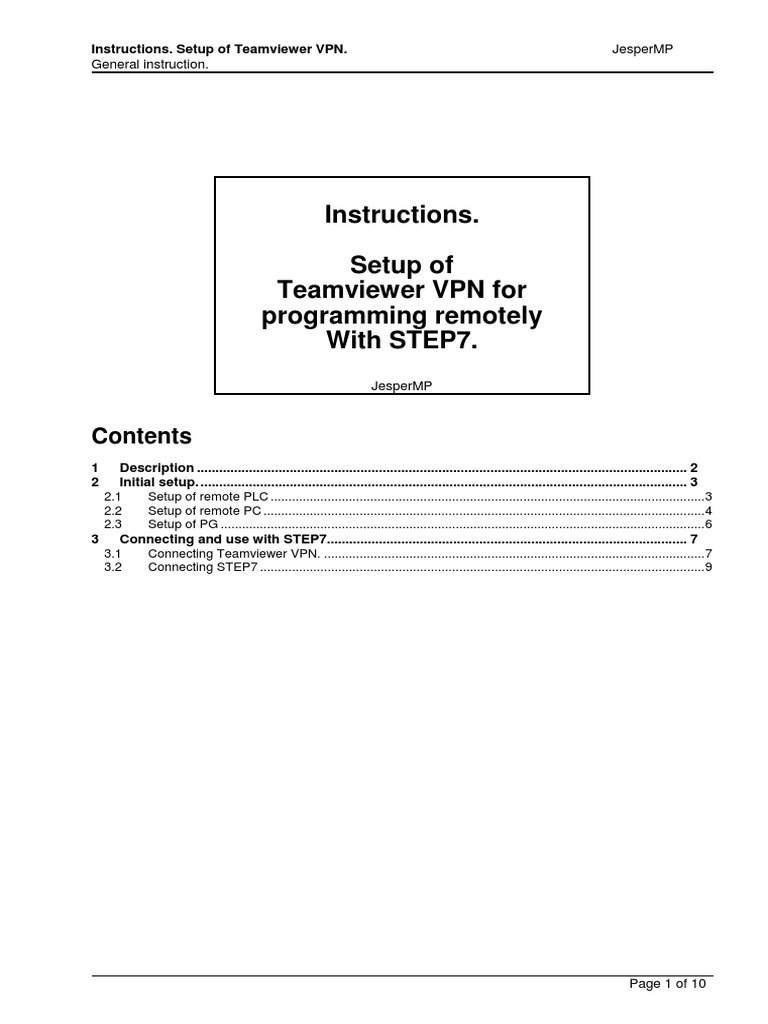 How To Setup Teamviewer VPN | PDF | Virtual Private Network ...