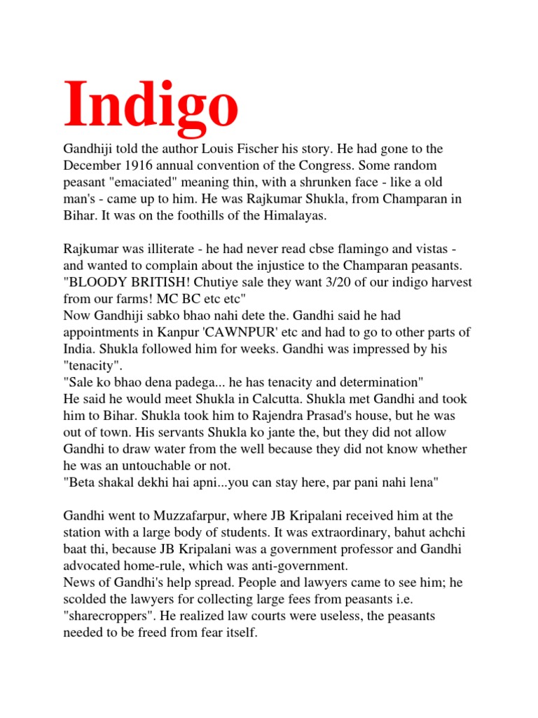 Indigo | PDF | Mahatma Gandhi
