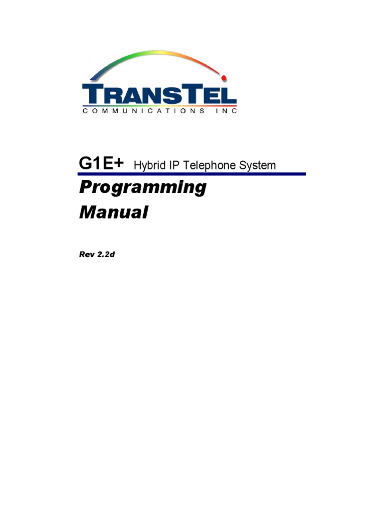 TransTel-G1EP Pro Atc 2.2d | PDF | Telephone | Telephony