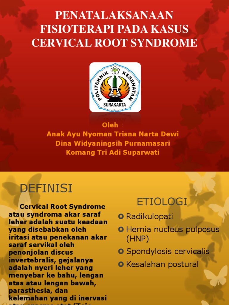 Penatalaksanaan Fisioterapi Pada Kasus Cervical Root Syndrome (Siap) | PDF