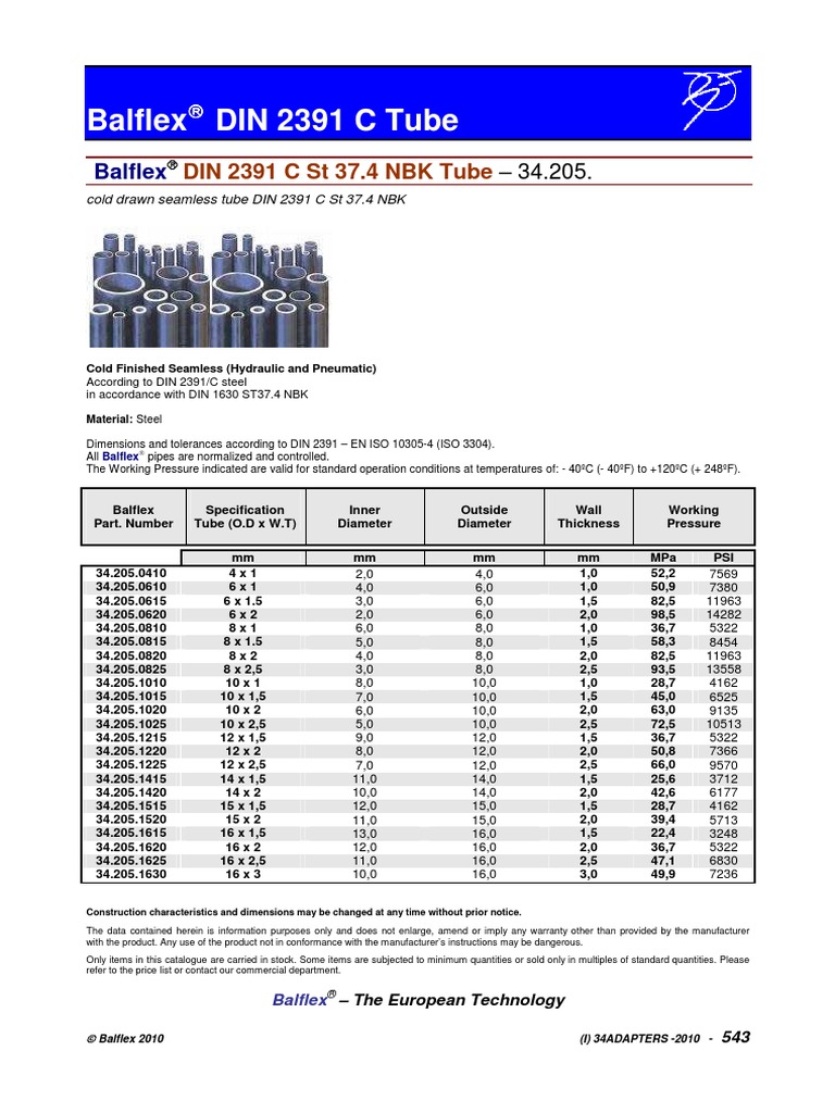 cold drawn seamless tube DIN 2391 C St 37.4 NBK | Pipe (Fluid ...