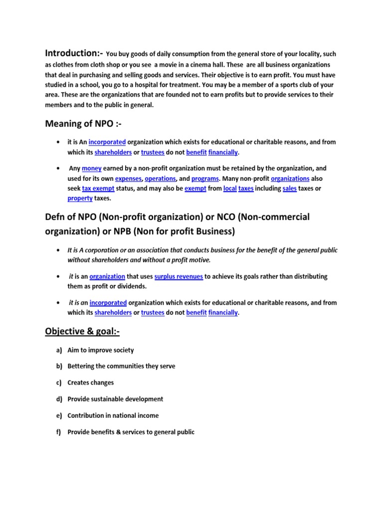 Presentation On Non-Profit Organisation | PDF | Nonprofit Organization ...