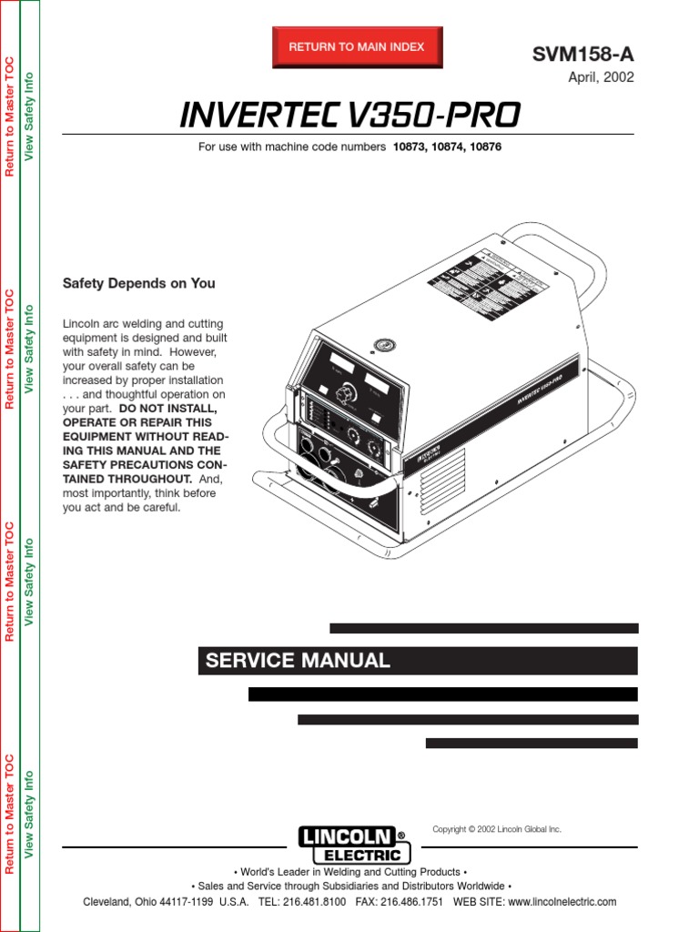 Invertec v350 Pro | PDF | Welding | Construction