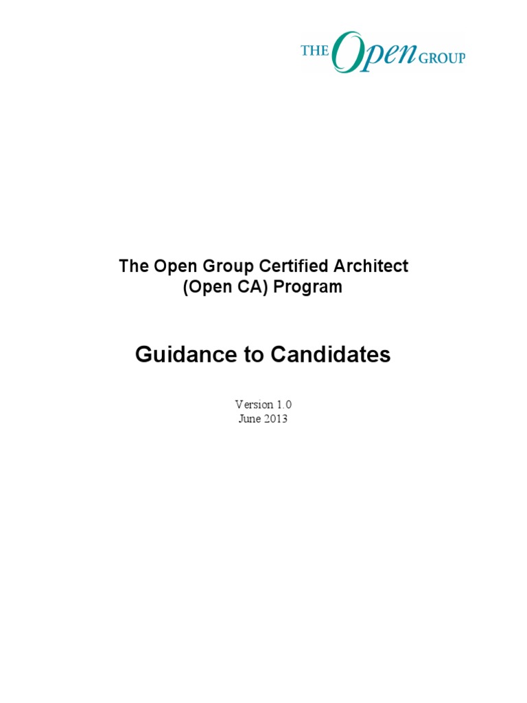 Open Group | PDF | Architect | Professional Certification