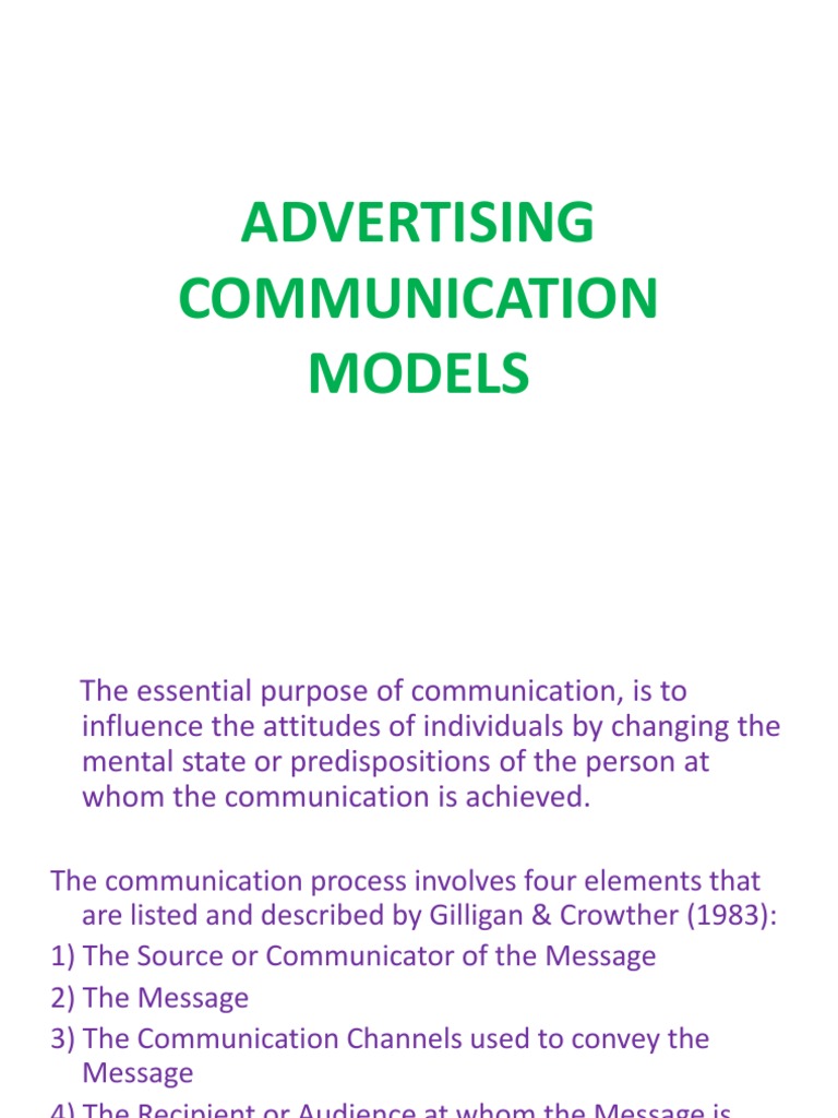 Advertising Communication Models | Brand | Attitude (Psychology)