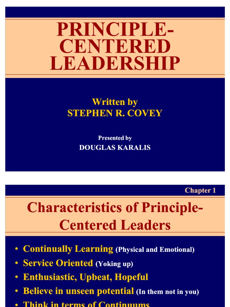 Principle Centered Leadership | PDF | Leadership | Truth