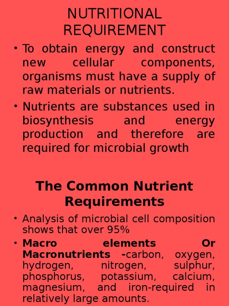 MICROBIAL NUTRITION | Nutrients | Biosynthesis
