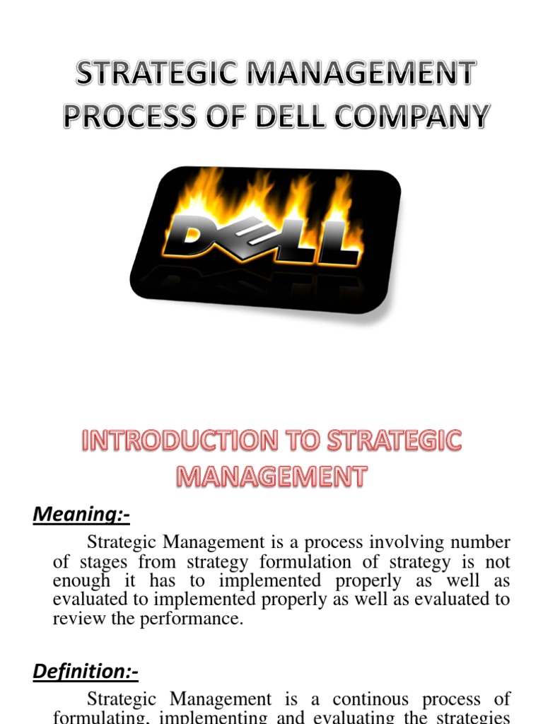 Strategic Management Process of Dell Company | PDF | Dell | Strategic ...