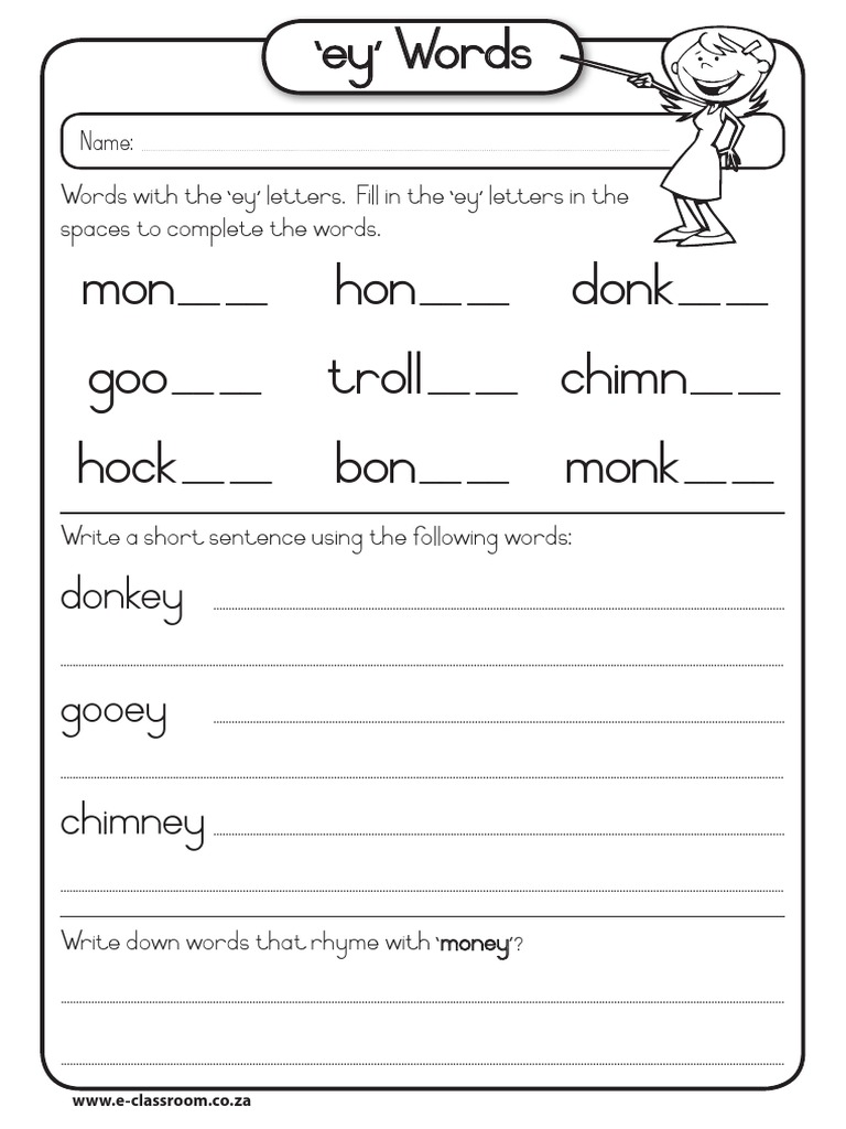 Free Worksheet Phonics GR2 Ey Words | PDF