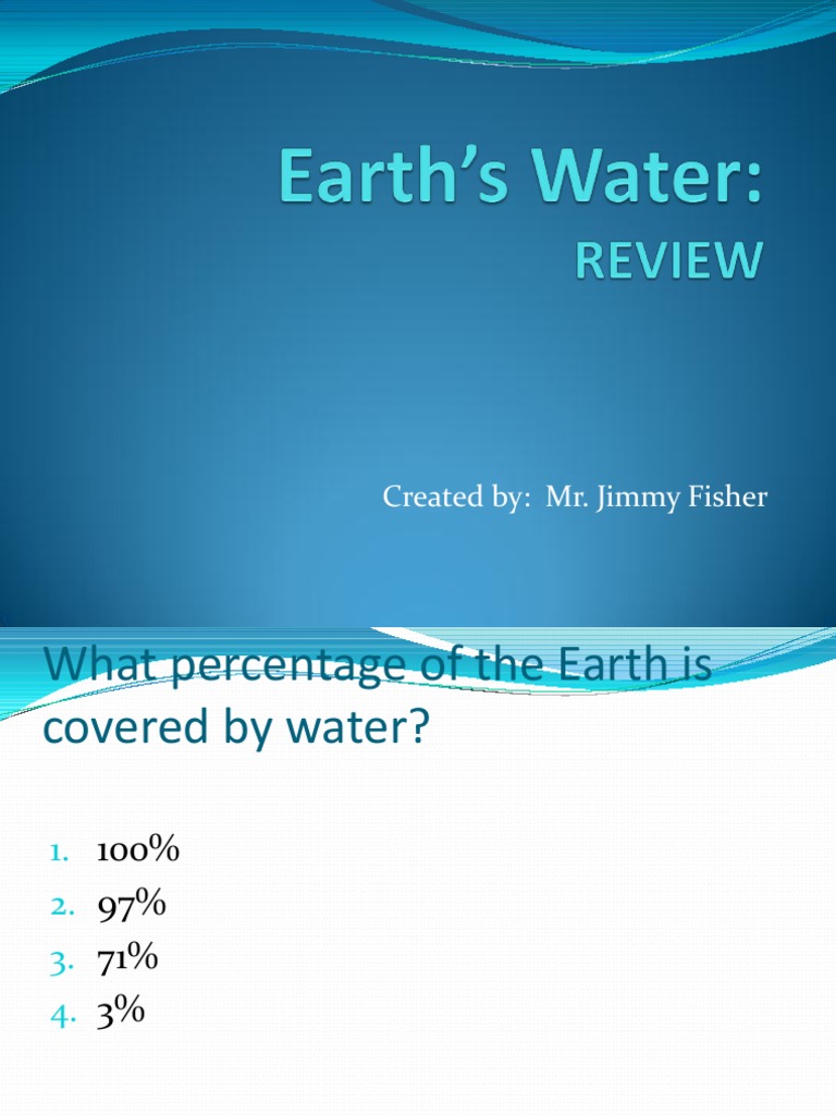 Earth Water Facts and Conservation Quiz | PDF | Fresh Water | Groundwater