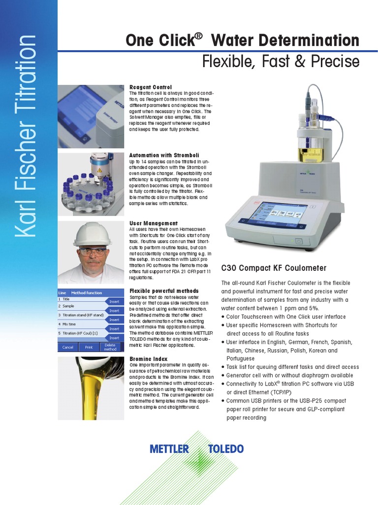 Mettler Toledo C20-C30 Coulometric Titrator Datasheet | PDF | Usb ...