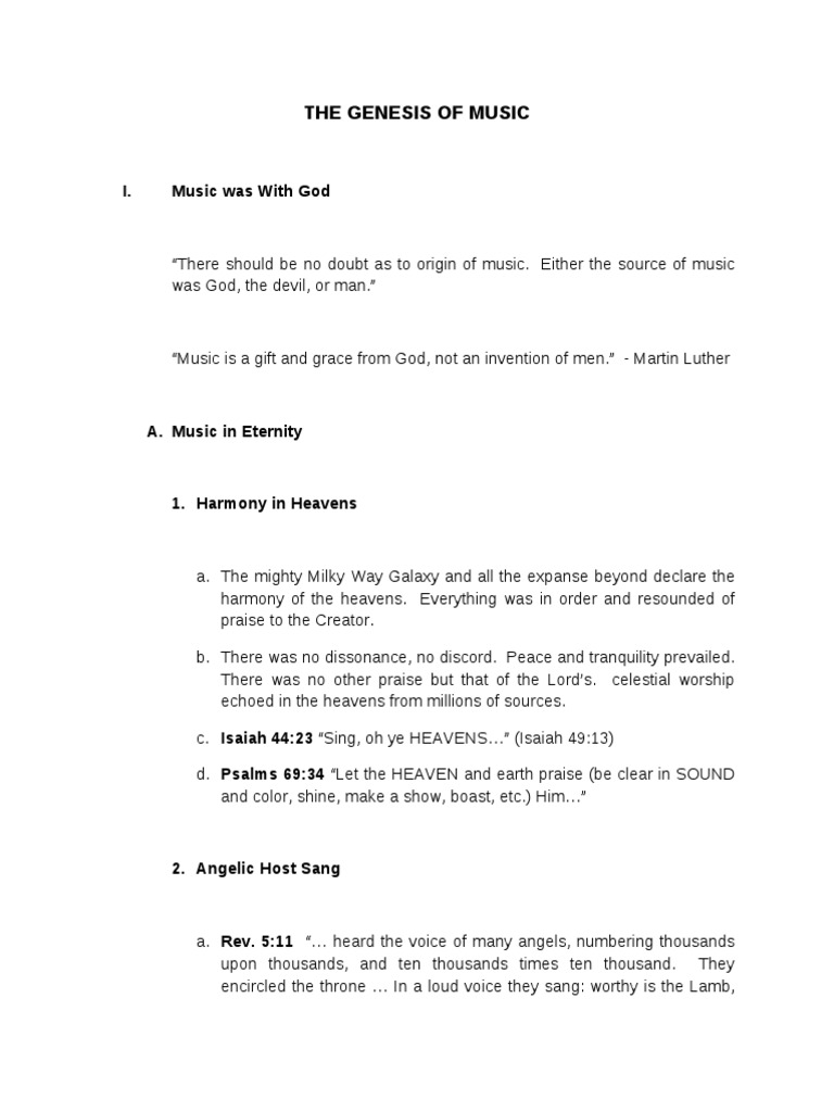 The Genesis of Music | Download Free PDF | Theology | Mythology