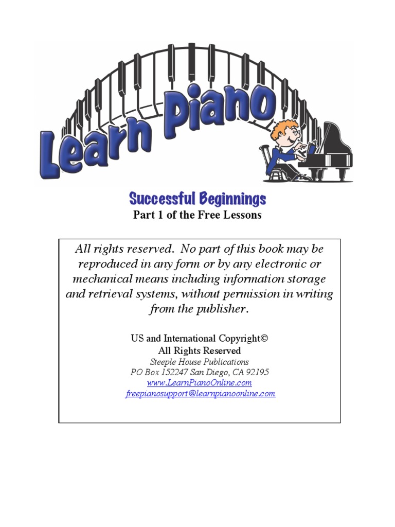 Lesson 1 | PDF | Piano | Hand