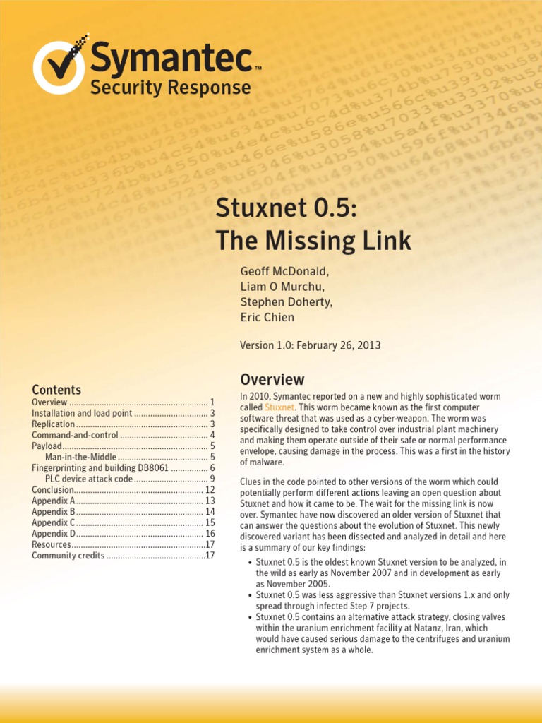 Stuxnet The Missing Link | PDF | Programmable Logic Controller | Areas Of Computer Science