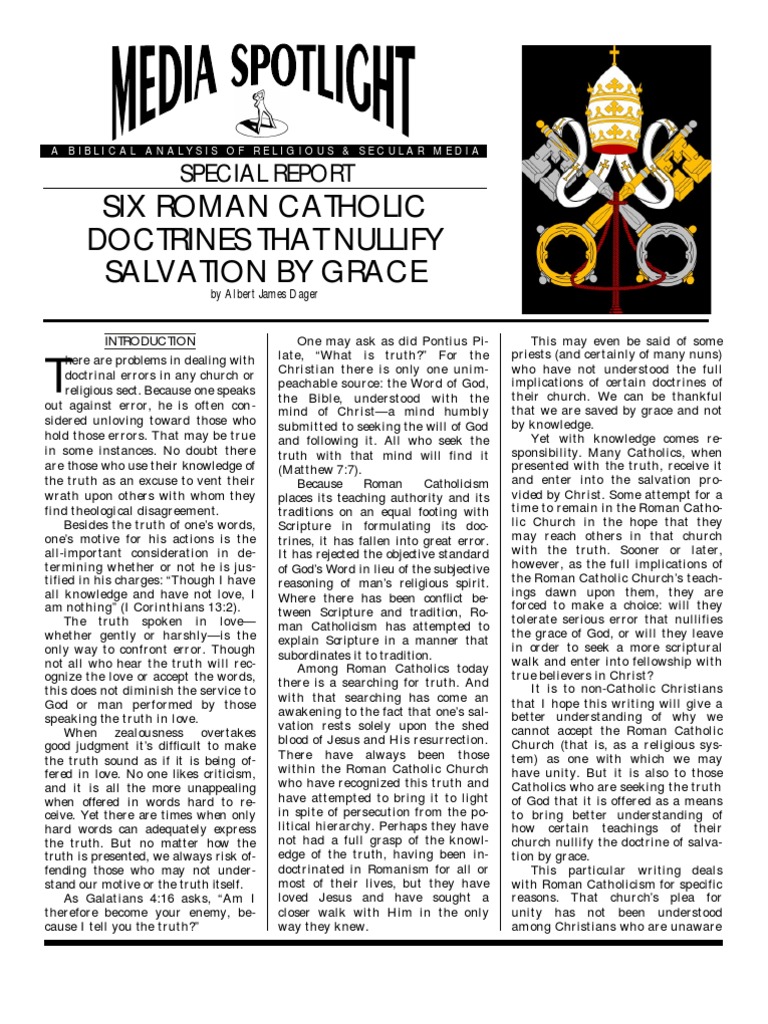 Six Roman Catholic Doctrines That Nullify Salvation by Grace by Albert ...