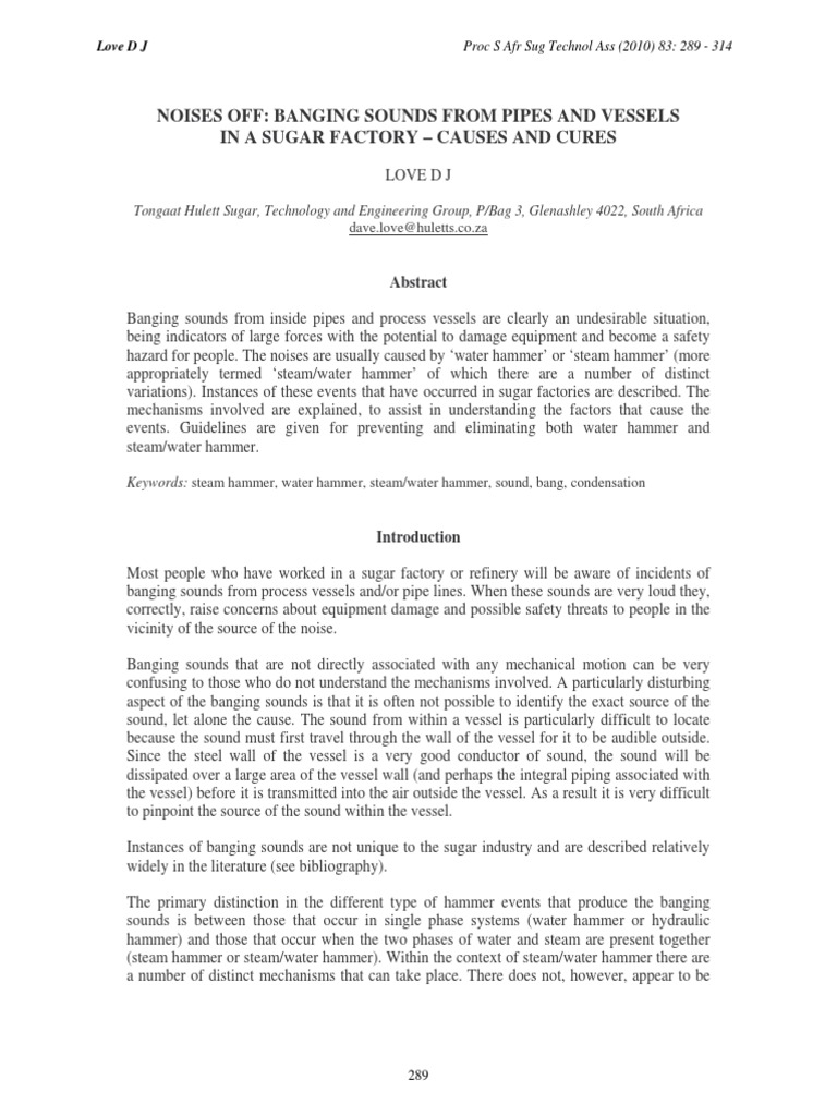 2010 Water Hammer | PDF | Steam | Pump