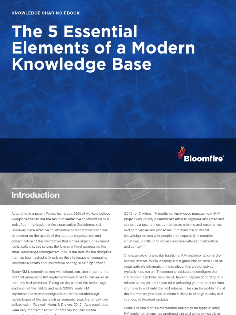 5 Essential Elements of A Modern Knowledge Base | PDF | Software As A ...