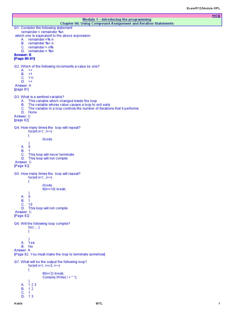 MCQ | PDF | Software | Computer Programming