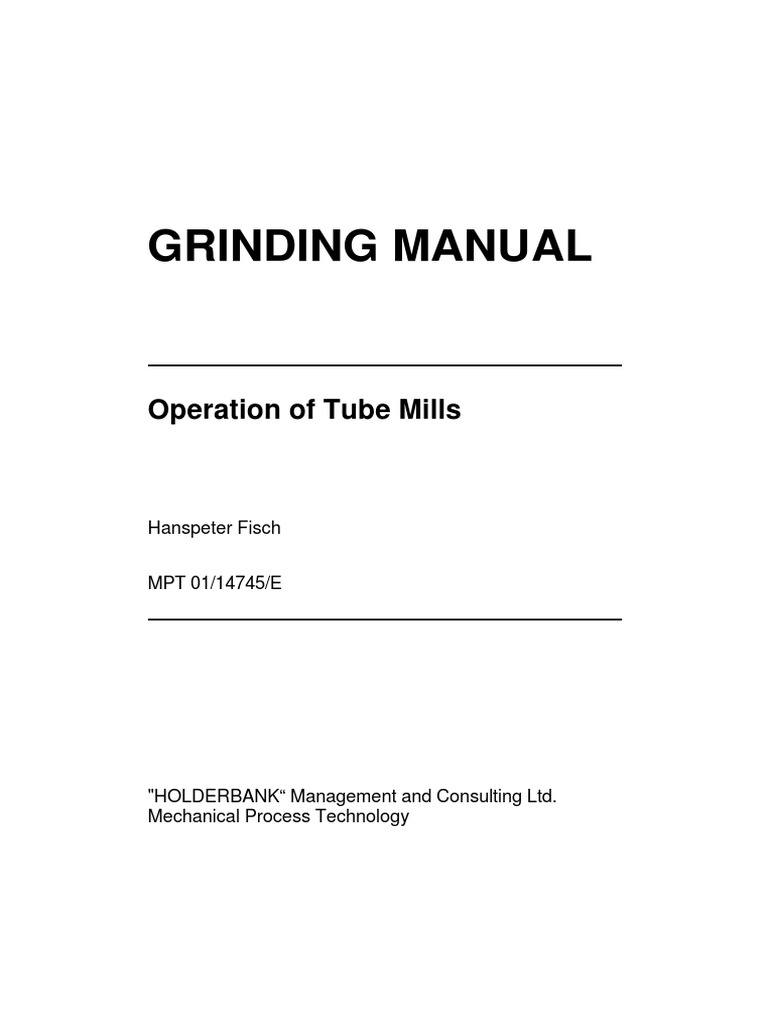 Operation of Tube Mills | PDF | Mill (Grinding) | Hvac