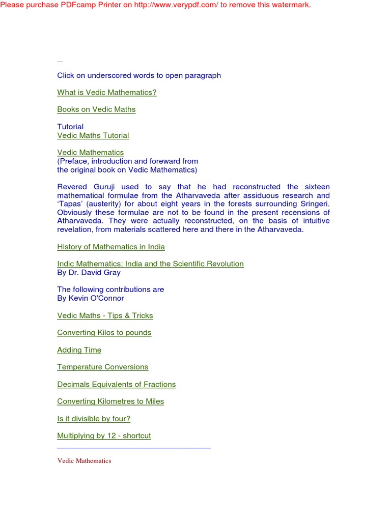 Vedic Maths Tutorial | PDF | Multiplication | Equations