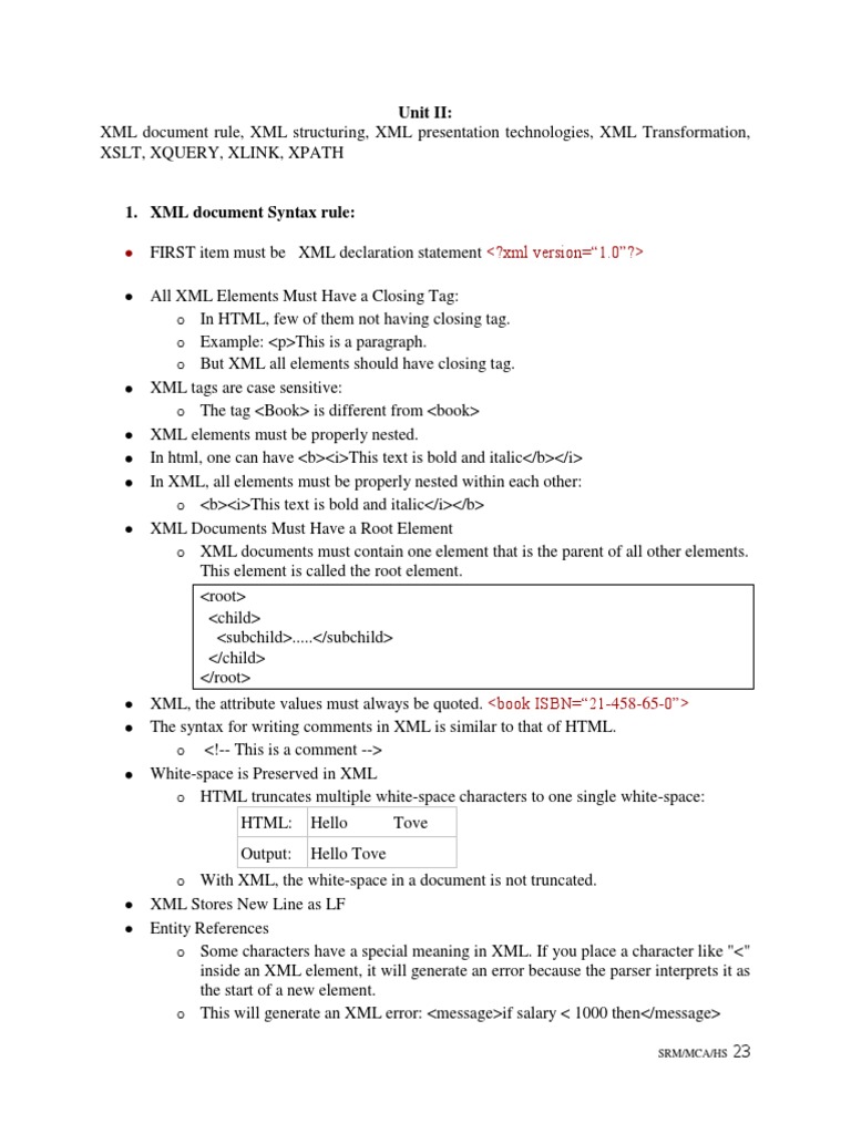 Xml Document Rule Xml Structuring Xml Presentation Technologies Pdf Xml Xml Schema 6679