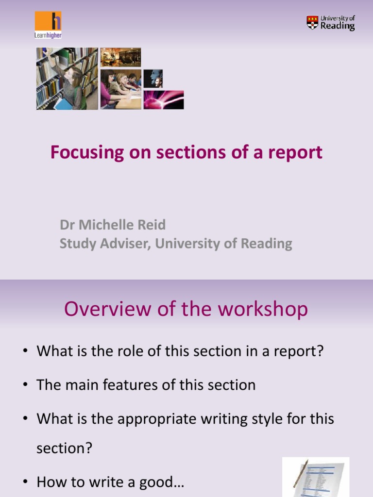 Slides Focusing On Sections of A Report | PDF | Abstract (Summary ...