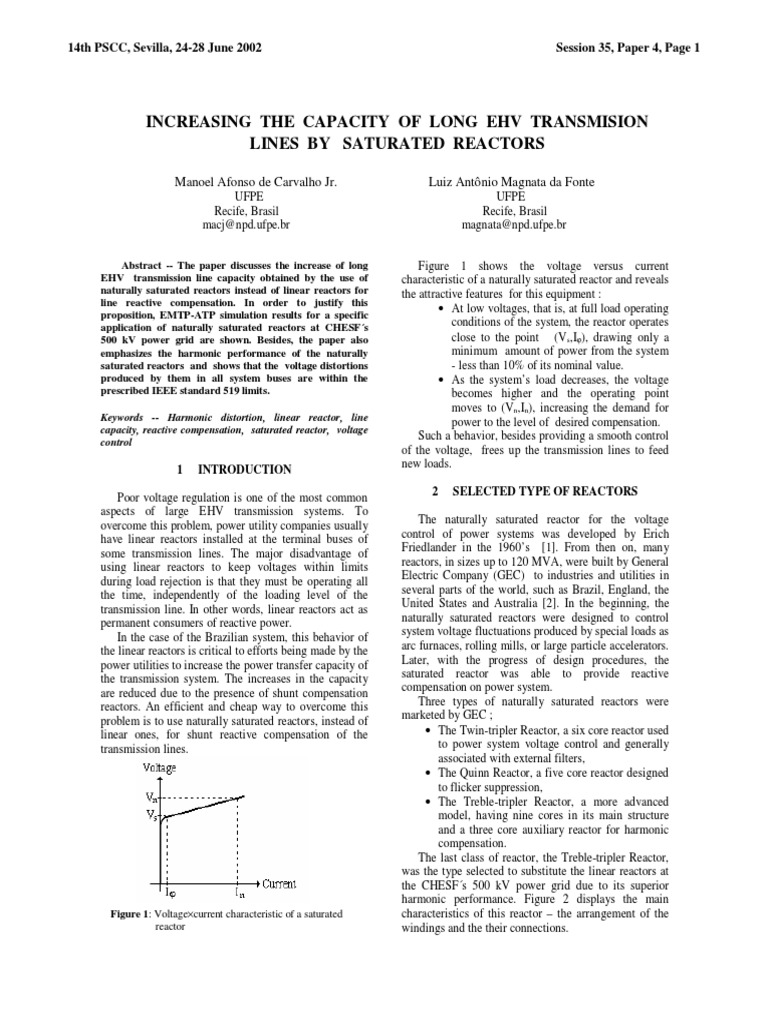 Saturated Reactors | PDF | Electric Power Transmission | Transformer