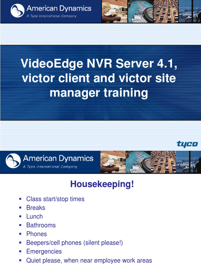 VideoEdge - NVR - Training - 4.01 (Aligns With D0 Manual) | PDF ...