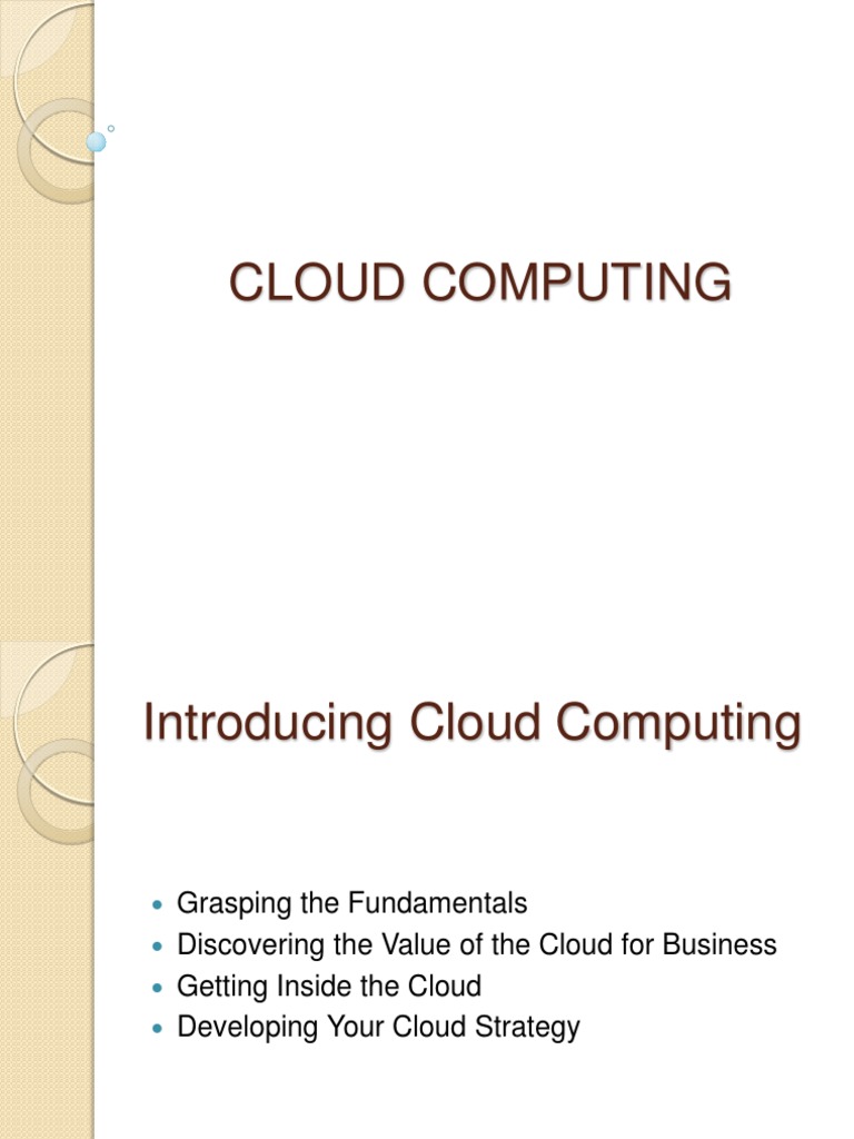 Cloud Computing CLOUD COMPUTING | PDF