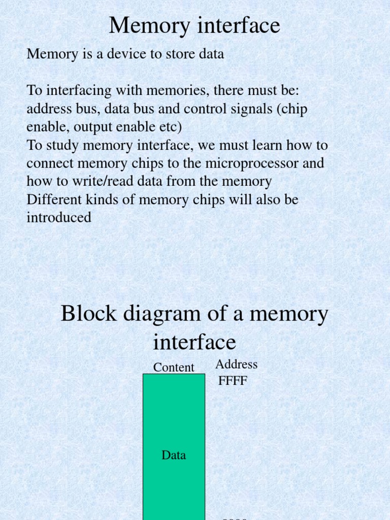 Memory Interface Block Diagram and Signals | PDF | Dynamic Random ...