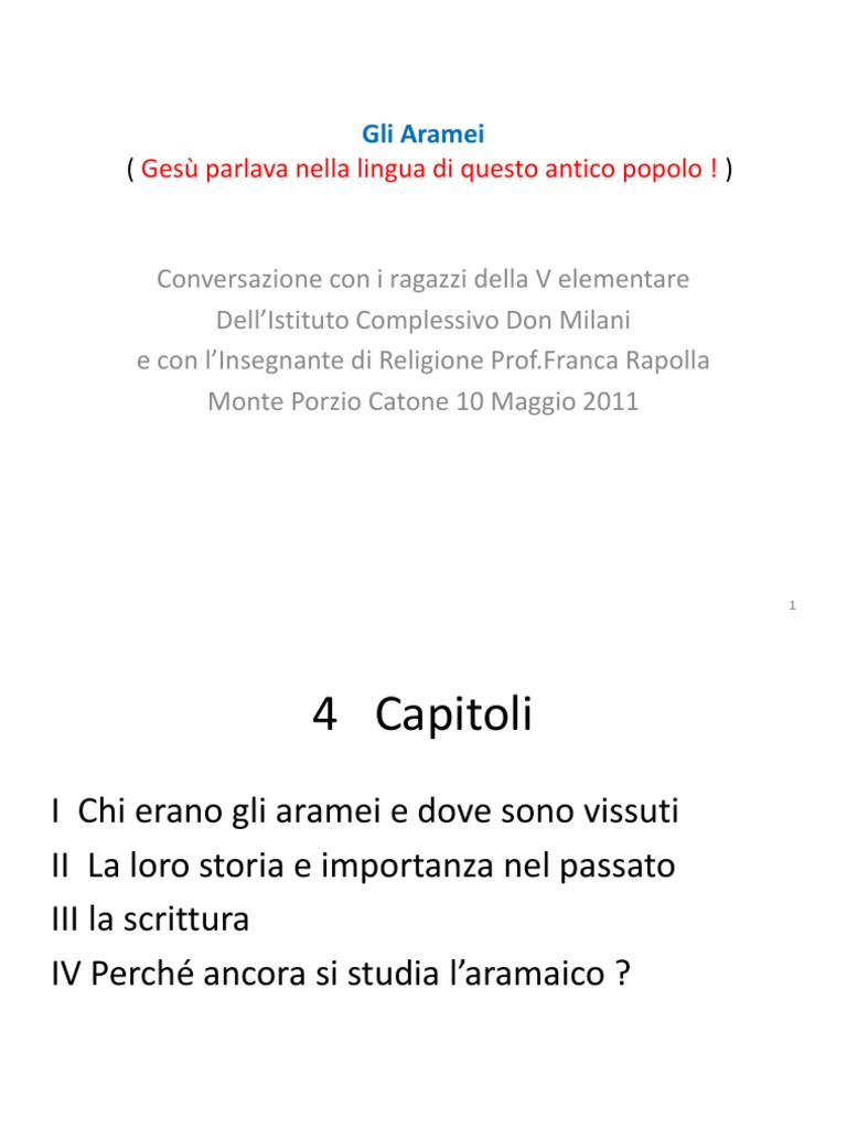 Gli Aramei | PDF