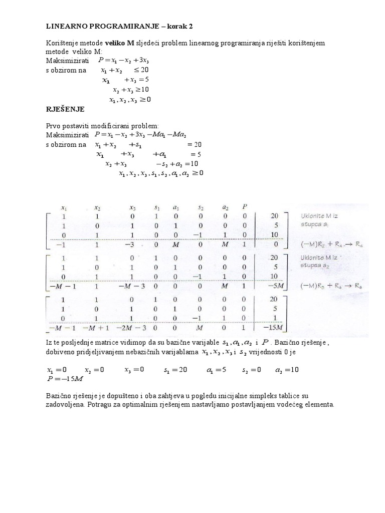 Linearno Programiranje | PDF