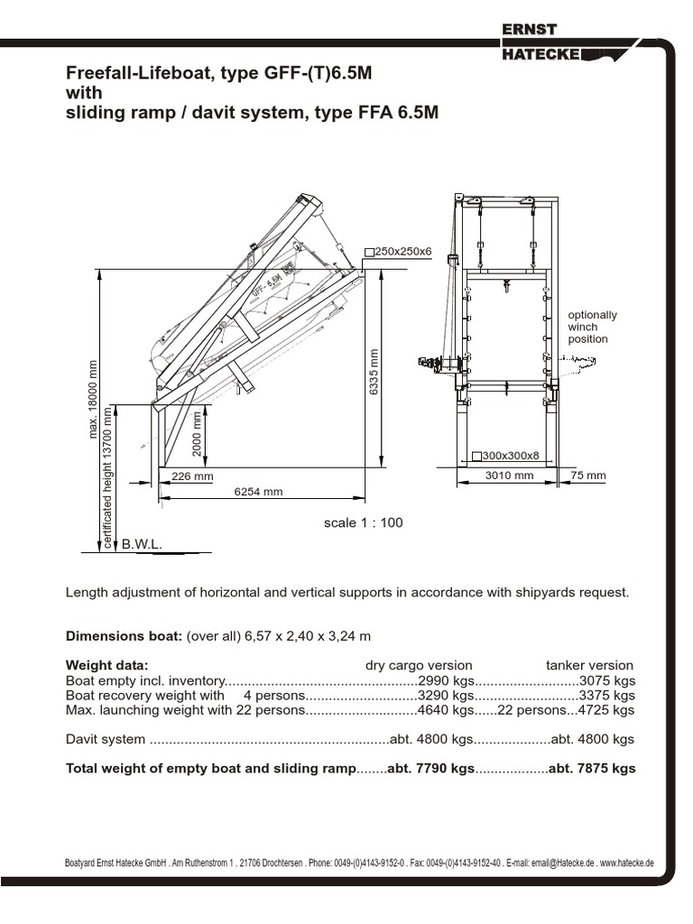 Free Fall Life Boat | PDF