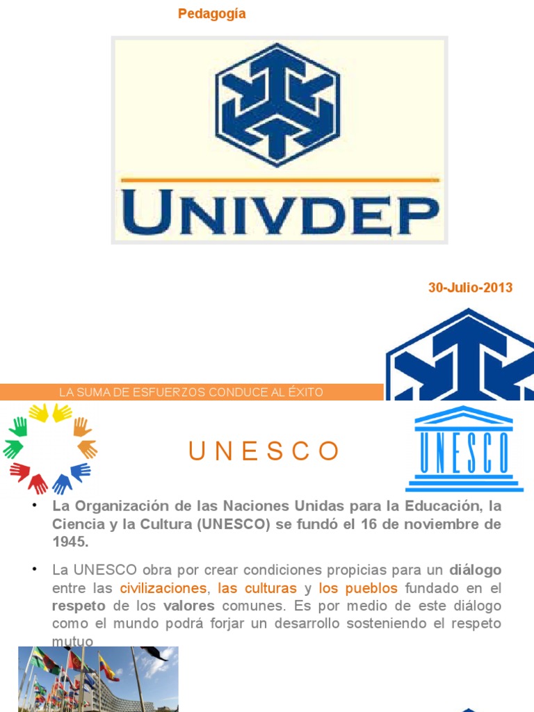 unesco ppt educación | PDF | Aprendizaje | Educación avanzada